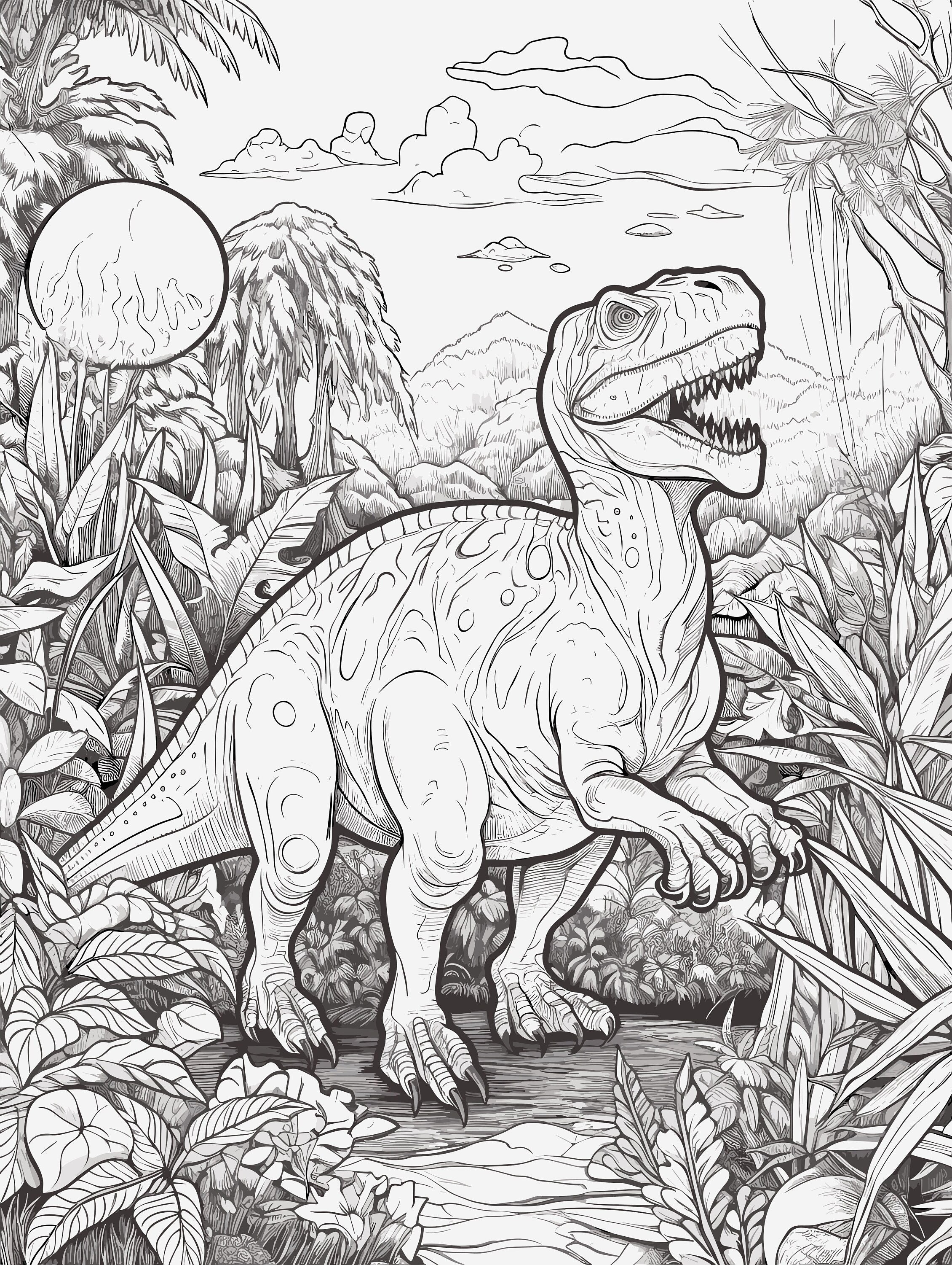 Kid Coloring Sheet, Animal Coloring Sheet, Coloring Page, Dinosaur Col ...